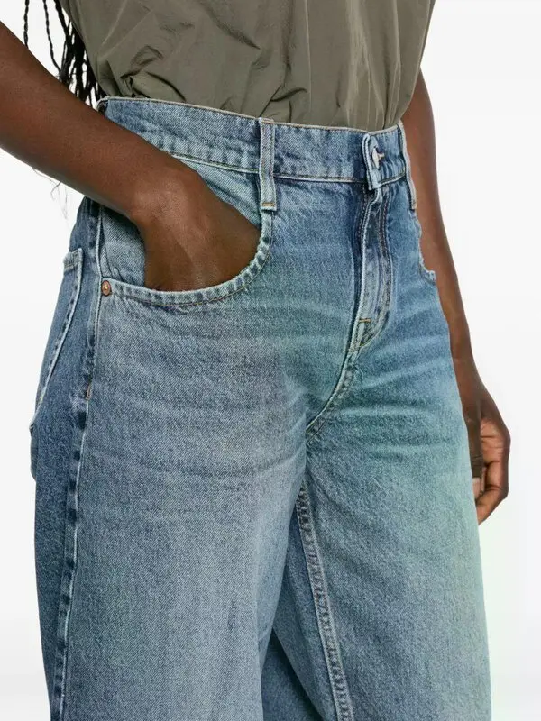 CYCLE Faded Effect Wide-leg Jeans
