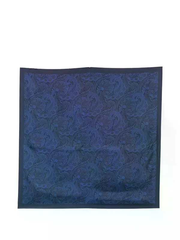 GABRIELE PASINI Paisley-print Silk Scarf - Blue