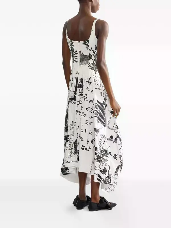 Erdem X Hélène Smith Printed Midi Dress