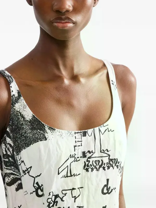 Erdem X Hélène Smith Printed Midi Dress