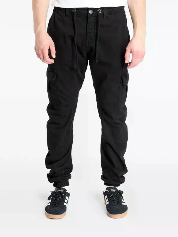 URBAN CLASSICS Elasticated-cuff Buttoned Trousers