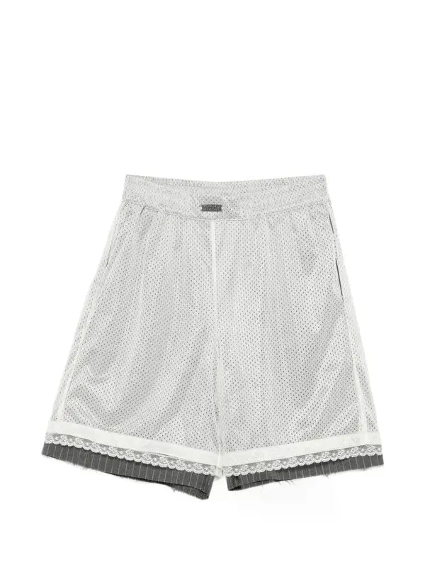 AVAVAV Mesh Pinstripe Shorts - White