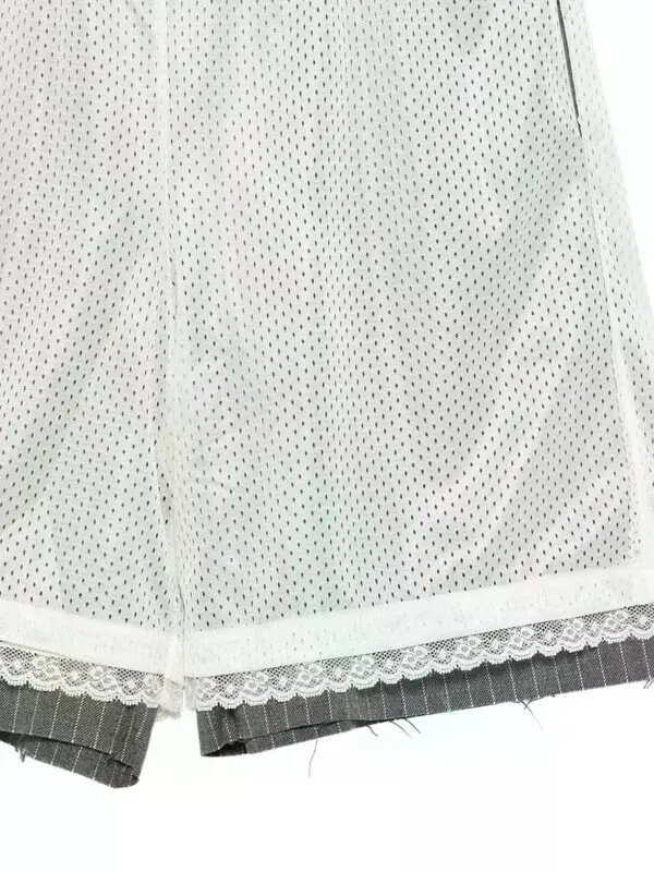 AVAVAV Mesh Pinstripe Shorts - White