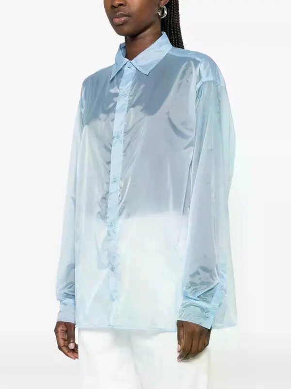 LII Sheer Button-down Shirt