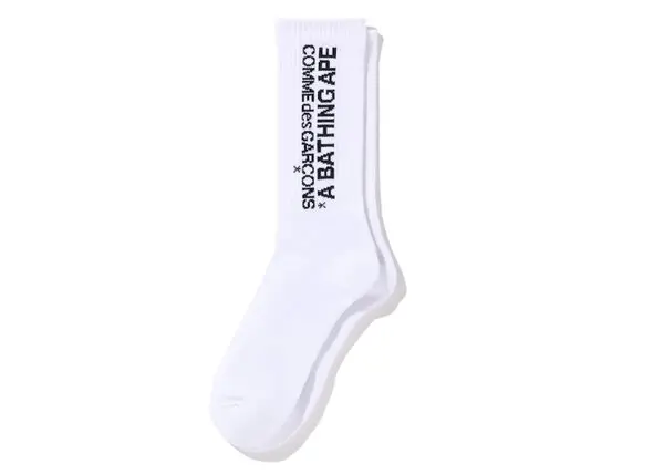 A BATHING APE X Comme Des Garcons Osaka Socks - White