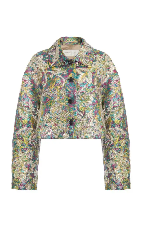 Dries Van Noten Vondero Floral Jacquard-lamé Jacket - Multi