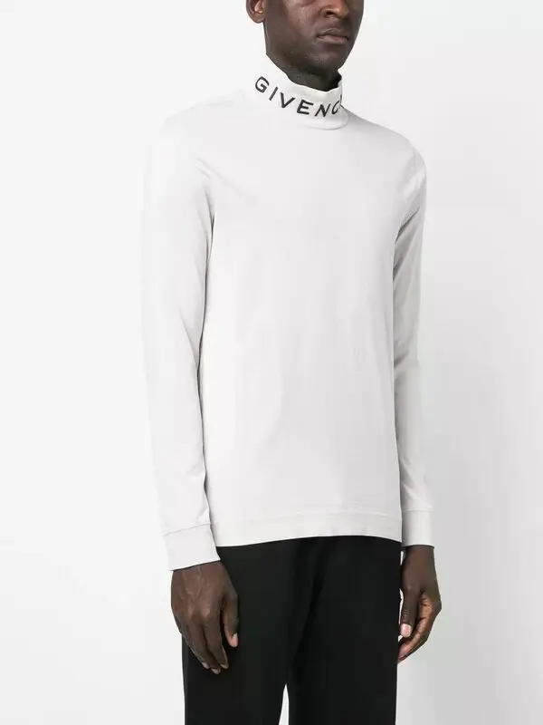 Givenchy Logo Collar Long-sleeved Shirt