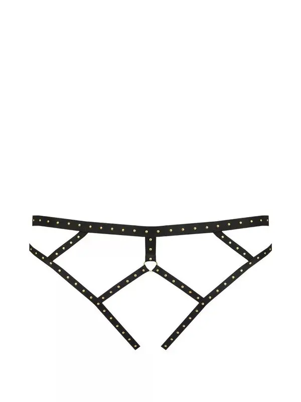 MAISON CLOSE Studded Cut-out Briefs - Black