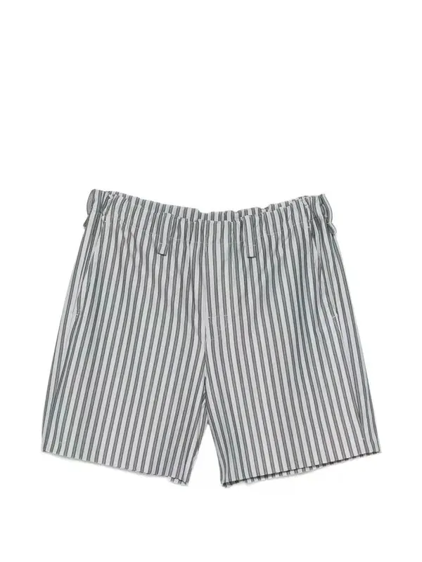 Issey Miyake Striped Jersey Shorts - Blue