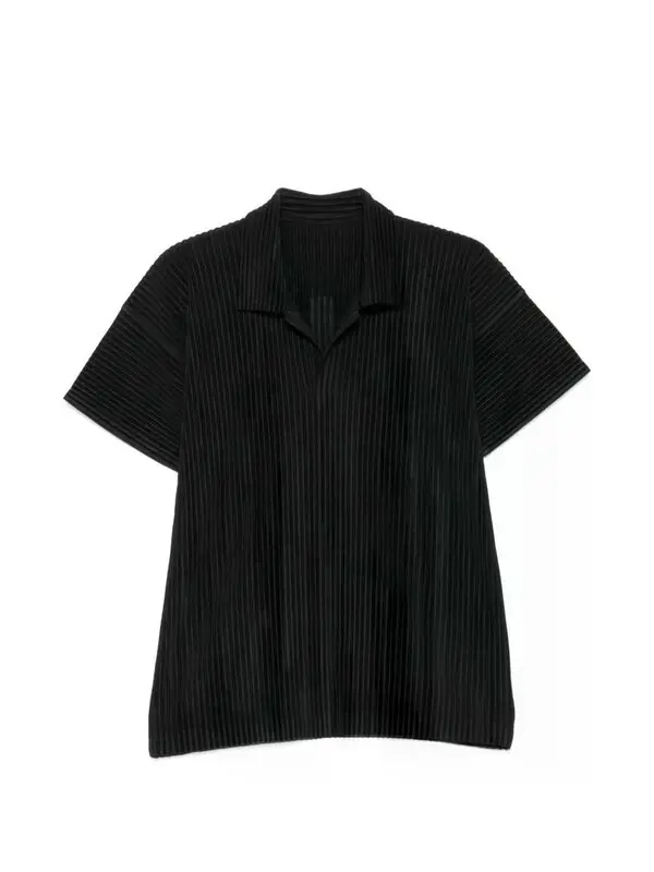 Issey Miyake Pleated Short-sleeve T-shirt - Black