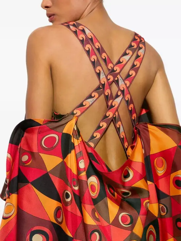 Emilio Pucci Occhi Print Long Foulard Dress