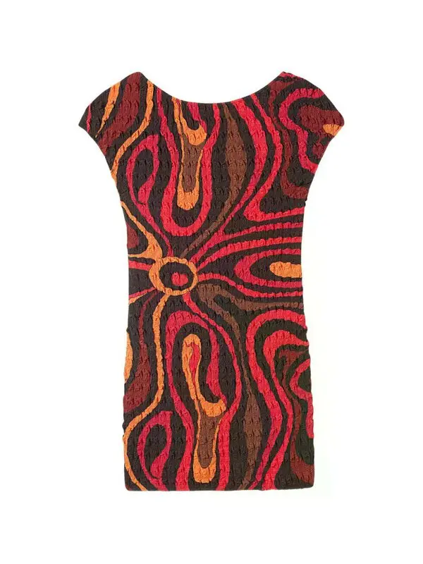 Emilio Pucci Shibori Dye Crinkled Mini Dress - Red