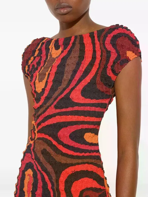 Emilio Pucci Shibori Dye Crinkled Mini Dress
