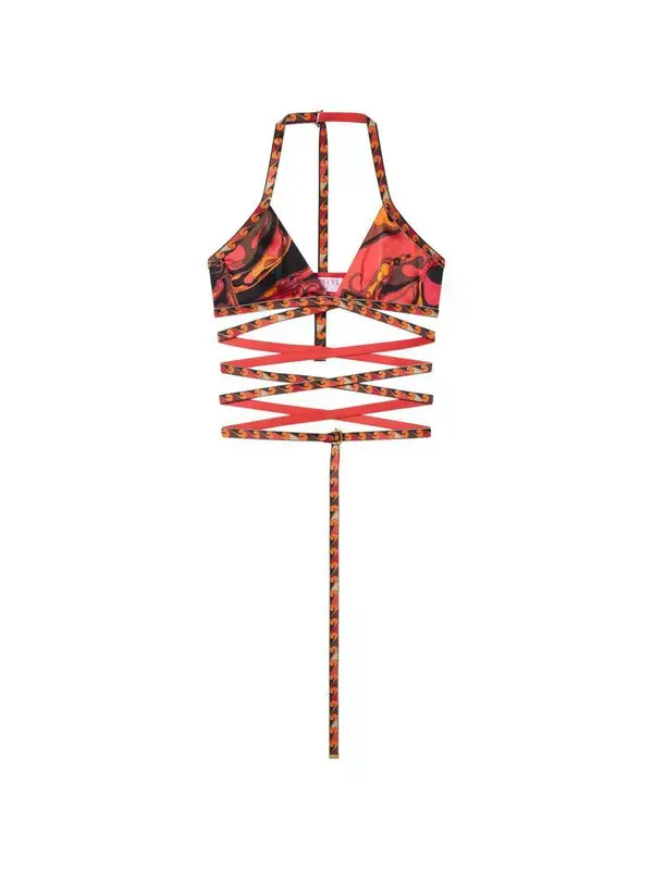 Emilio Pucci Iride-print Wrap-around Bra