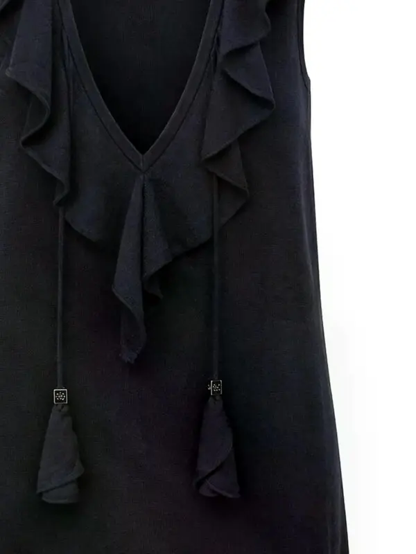 Dorothee Schumacher Ruffled Tassel Detail Top