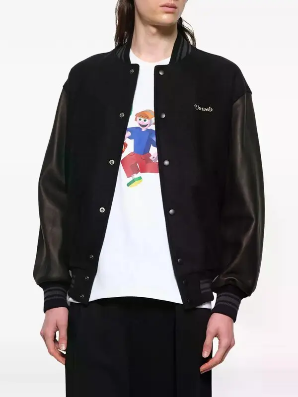 VOWELS Logo-embroidered Wool Varsity Jacket