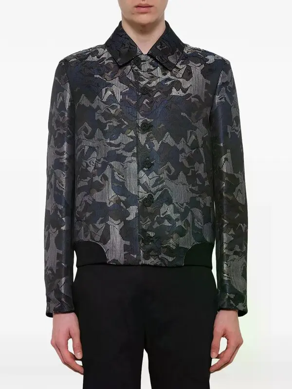 Kenzo Jacquard Bomber Jacket - Blue