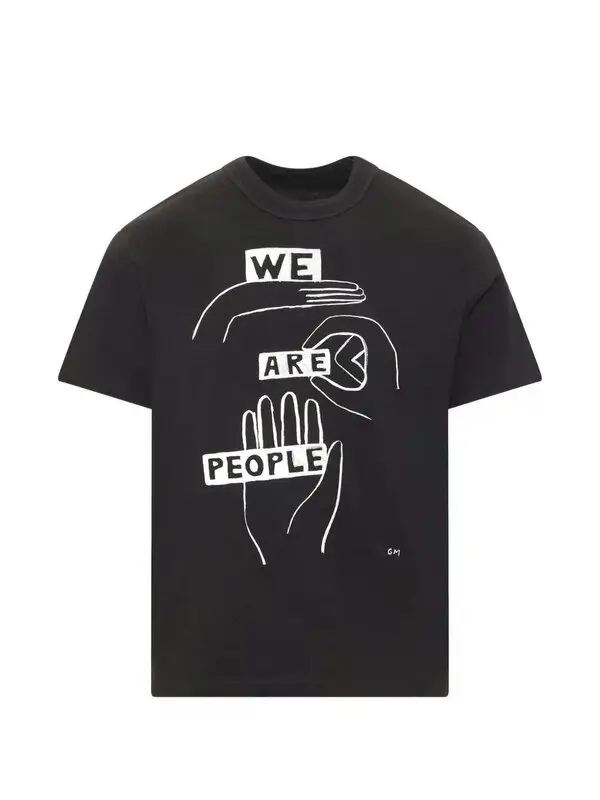 Sacai X Geoff Mcfetridge Graphic-print T-shirt - Black