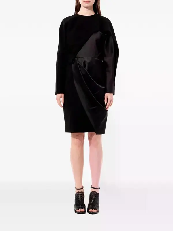 Balenciaga Draped Panelled Dress - Black