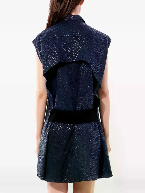 Balenciaga Perforated Detail Sleeveless Dress