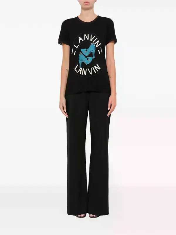 LANVIN Embroidered Jersey T-shirt