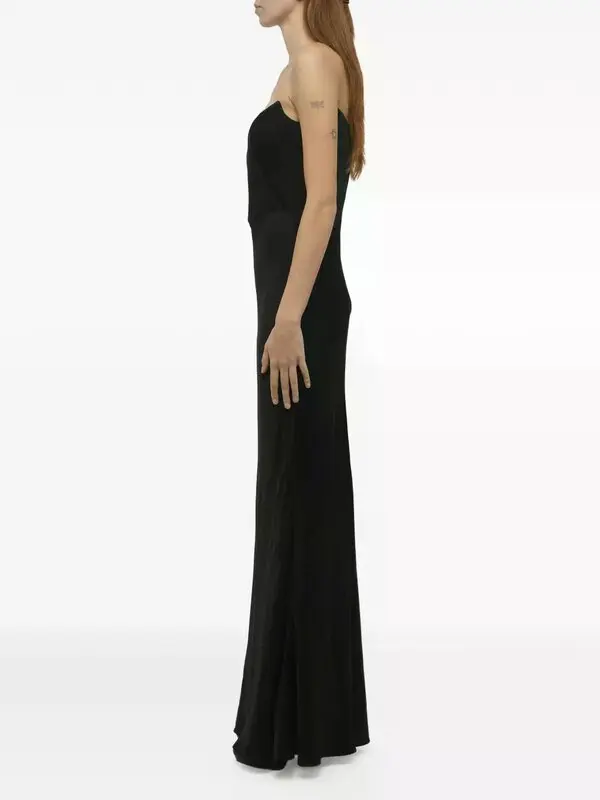 Alexander McQueen Strapless Satin Gown