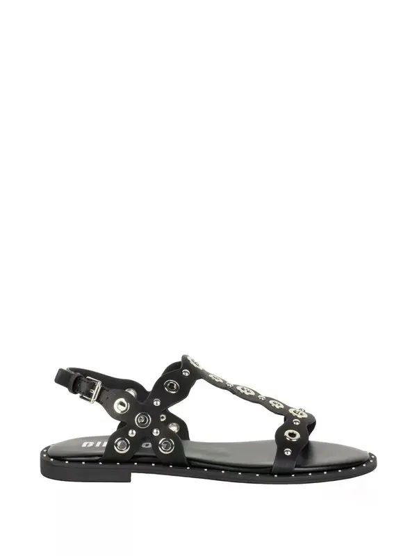 BIBI LOU Canna Studded Eyelet Sandals - Black