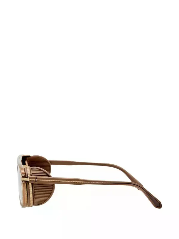 Linda Farrow Titanium Pilot Frame Sunglasses