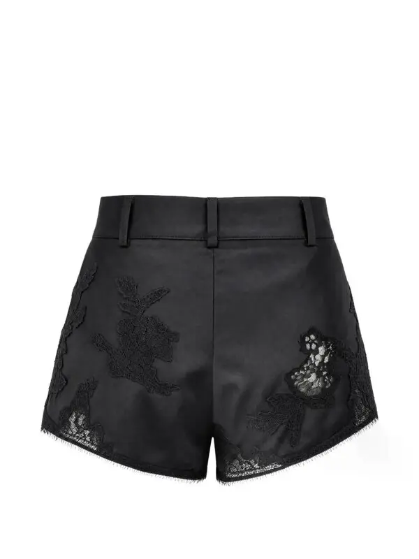 ALMAZ Pillowtalk Lace-trim Mini Shorts