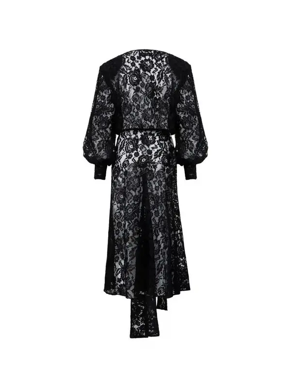 ALMAZ Lace-embroidered Asymmetric Dress