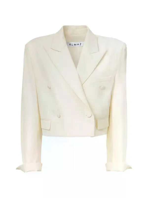 ALMAZ Double-breasted Cropped Blazer