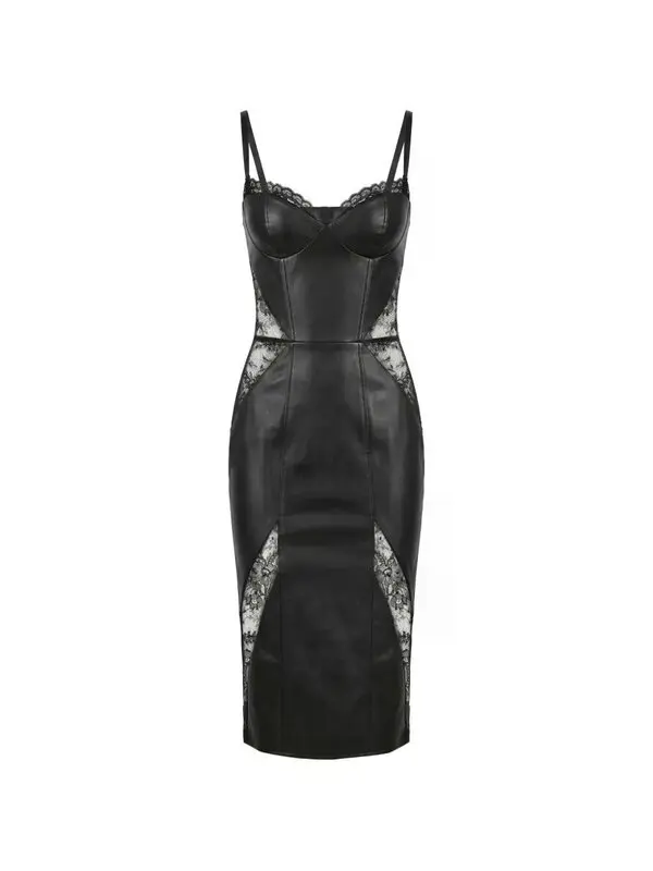 ALMAZ Bounty Hunter Lace-panelled Midi Dress