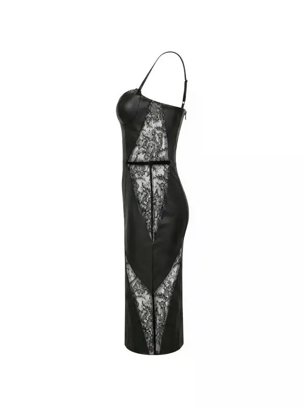 ALMAZ Bounty Hunter Lace-panelled Midi Dress