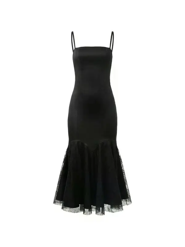 ALMAZ Rogue Lace-panelled Dress - Black