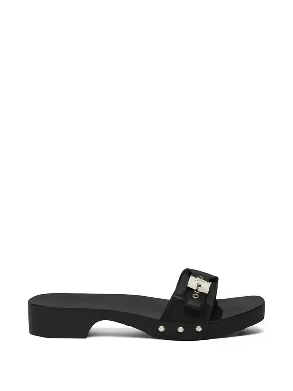 DR. SCHOLL'S SHOES Patent Leather Buckled Sandals
