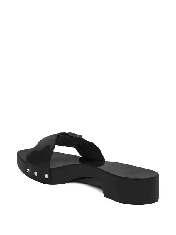 DR. SCHOLL'S SHOES Patent Leather Buckled Sandals