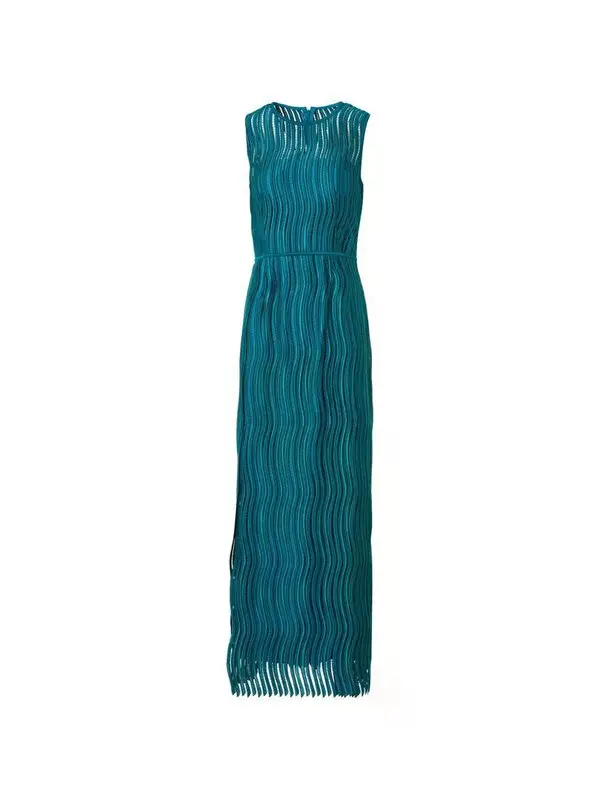 Akris Wave Guipure Maxi Dress