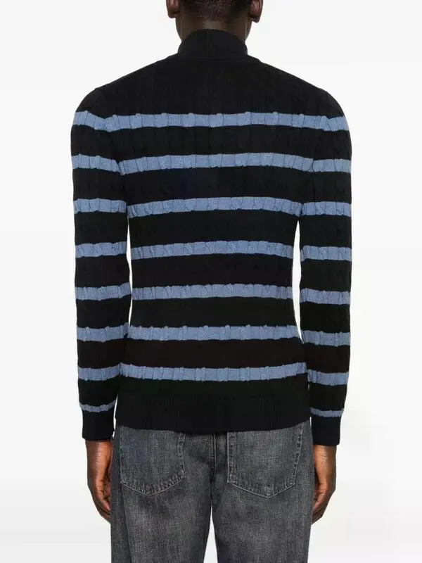 Gant Cable Knit Striped Sweater