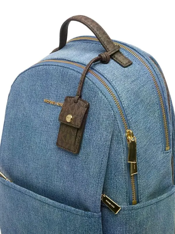Michael Kors Logo Print Denim Backpack