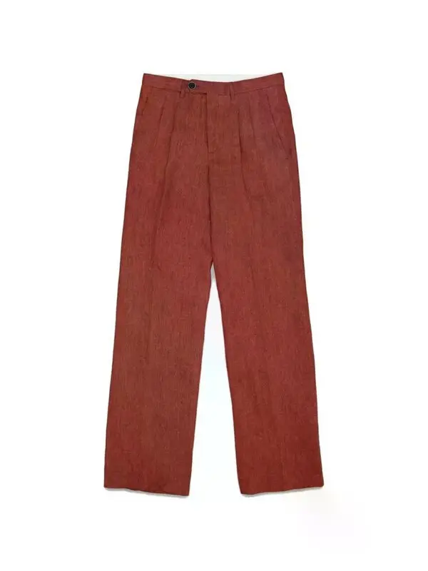 FORTELA Justine Pleated Trousers - Red