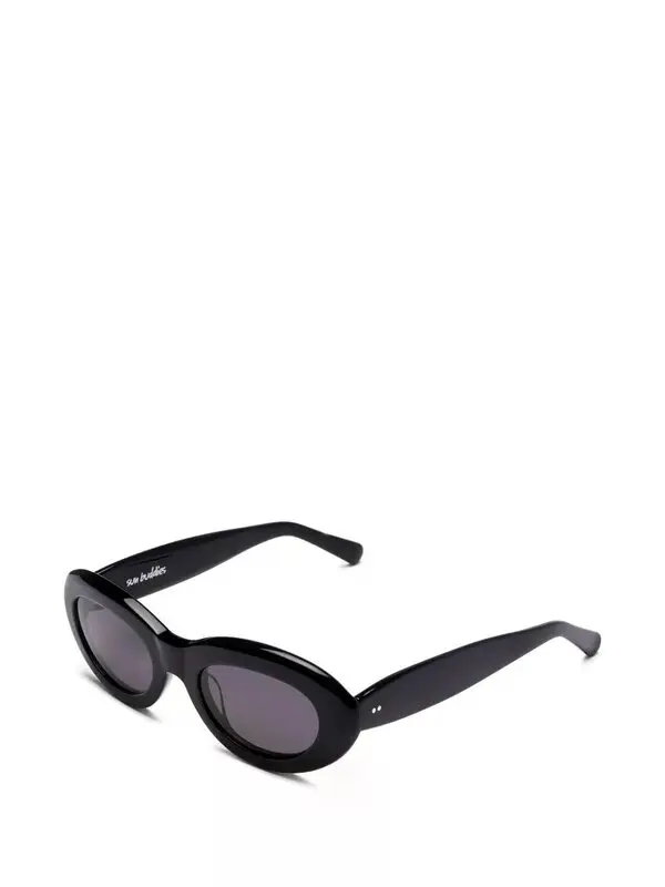 SUN BUDDIES Courtney Oval Sunglasses - Black