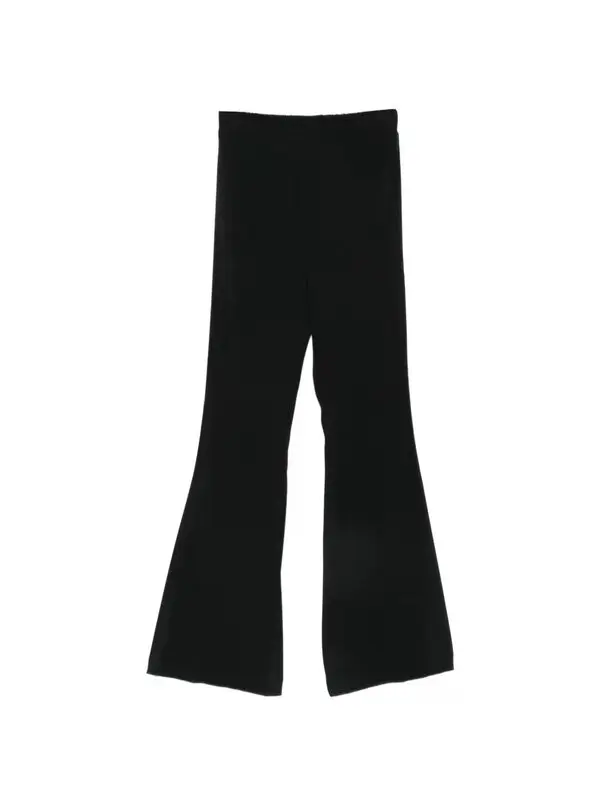 CARLA G. Flared Hem Trousers - Black
