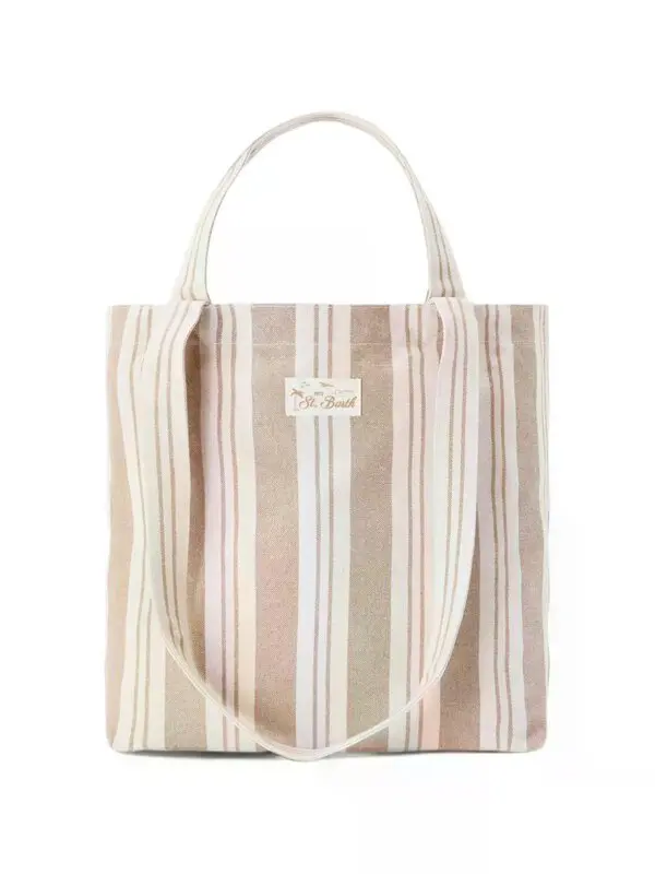MC2 SAINT BARTH Striped Tote Bag - Brown