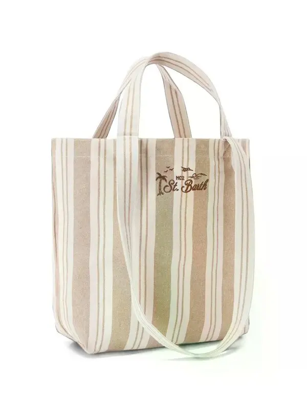 MC2 SAINT BARTH Striped Tote Bag - Brown
