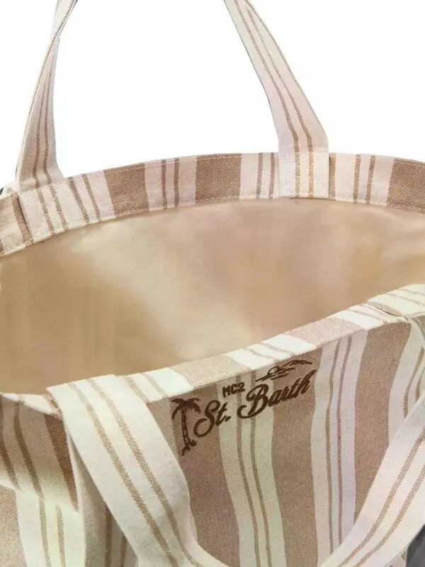 MC2 SAINT BARTH Striped Tote Bag - Brown