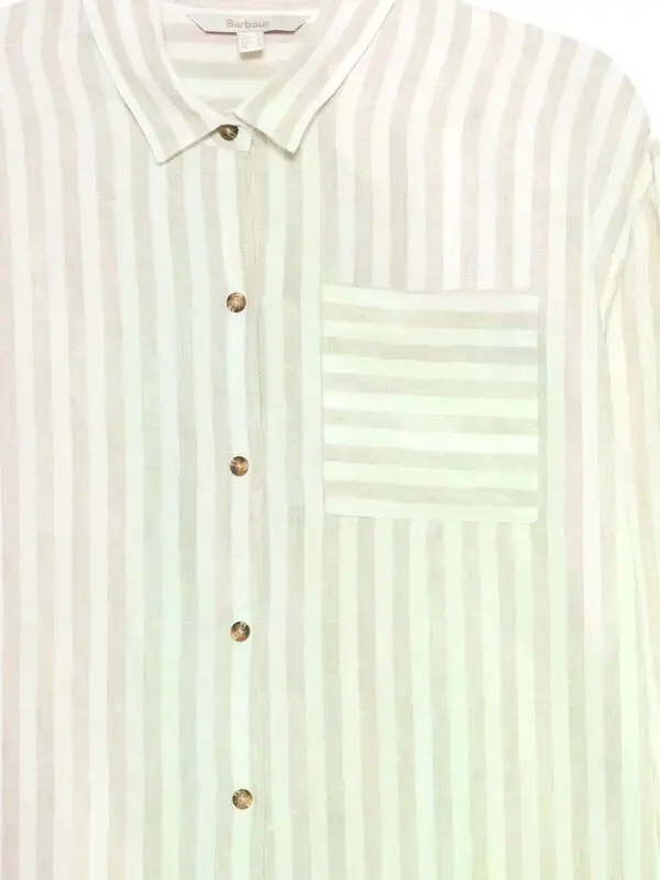 Barbour Annie Striped Chest Pocket Shirt - Brown