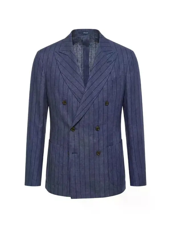 DRUMOHR Pinstripe-pattern Double-breasted Blazer