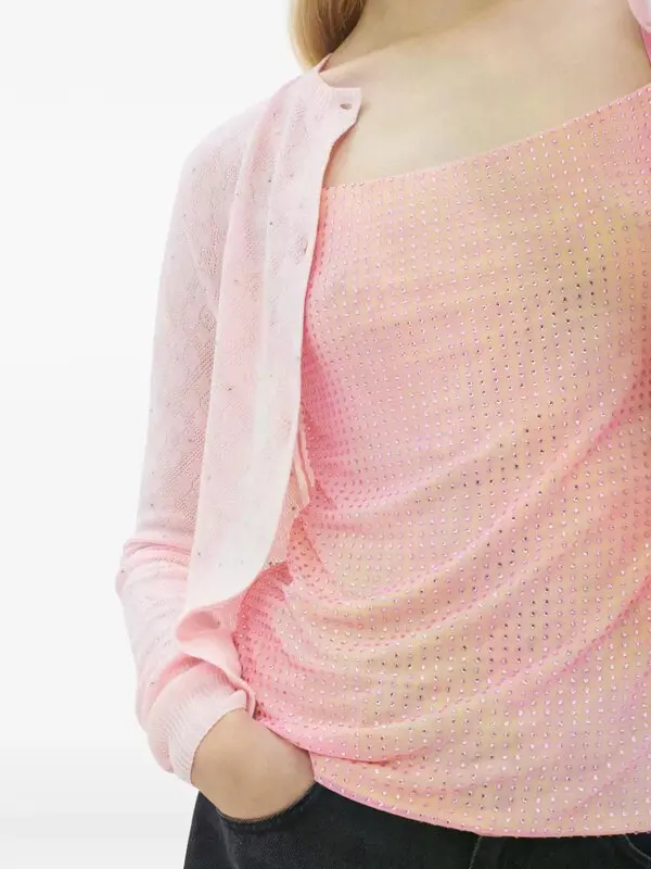 AREA Crystal-embellished Cardigan