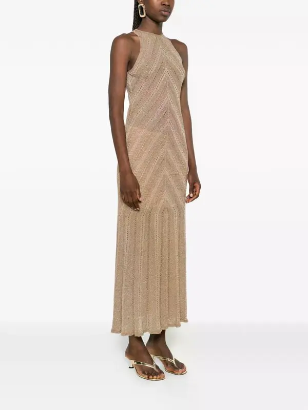 TWINSET Perforated Design Maxi Dress