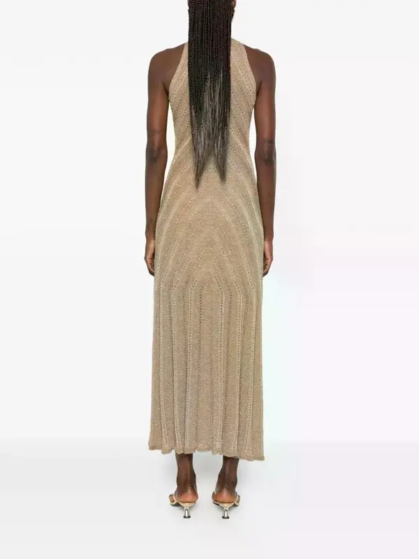TWINSET Perforated Design Maxi Dress